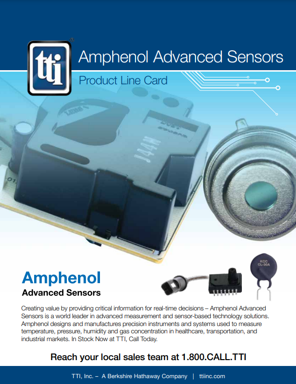 Amphenol Advanced Sensors Line Card | TTI, Inc.