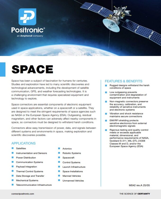 Positronic Connectors for Reliable Space Applications | TTI, Inc.