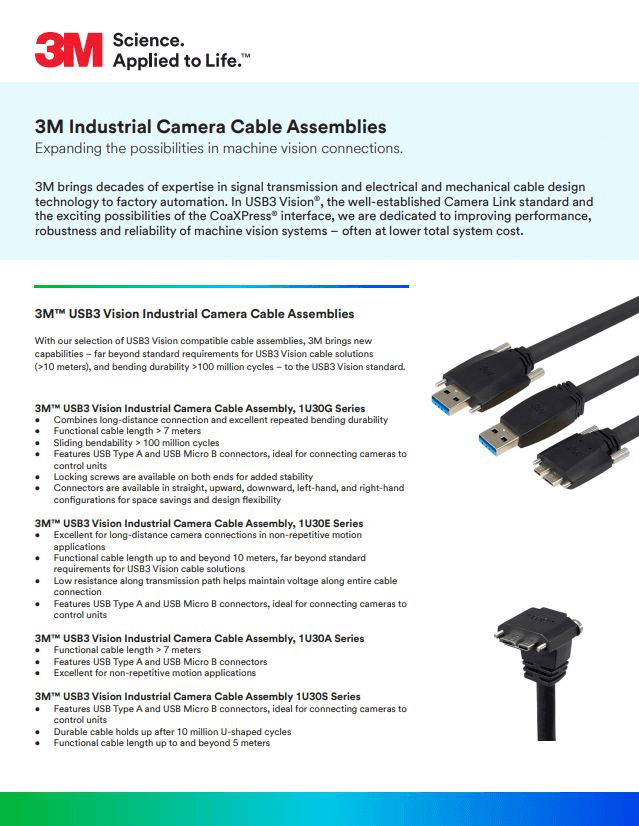 3M Industrial Camera Cable Assemblies | TTI, Inc.
