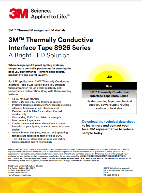 3M TCIT 8926 Series LED Flyer | TTI, Inc.