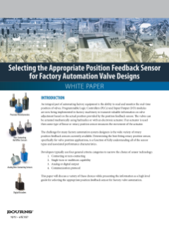 Bourns Feedback Sensor for Factory Automation | TTI, Inc.
