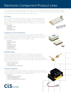 CTS Electronic Component Product Lines | TTI, Inc.