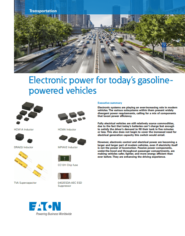 EATON Electronic Power for Today's Gasoline Powered Vehicle | TTI, Inc.