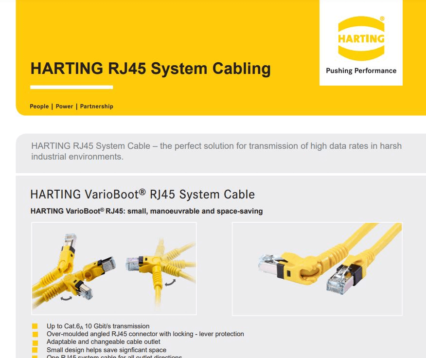 Whitepaper: HARTING RJ45 System Cabling | TTI, Inc.