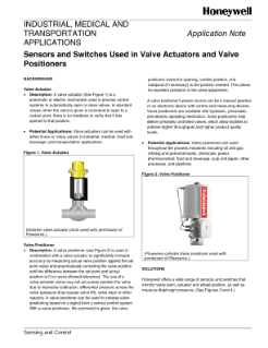 Honeywell Sensors in Valve Actuator and Positioners | TTI, Inc.