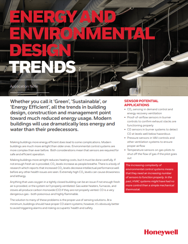 Honeywell Energy and Environmental Design Trends | TTI, Inc.