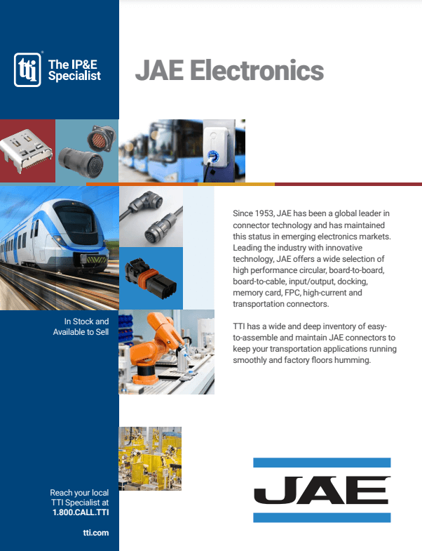 JAE Electronics Product Line Card | TTI, Inc.