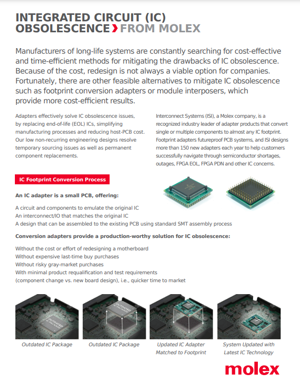 Molex Integrated Circuit Obsolescence from Molex | TTI, Inc.