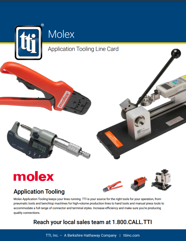 Molex Application Tooling Line Card | TTI, Inc.