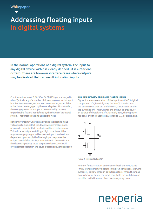 Nexperia Addressing Floating Inputs In Digital Systems | TTI, Inc.