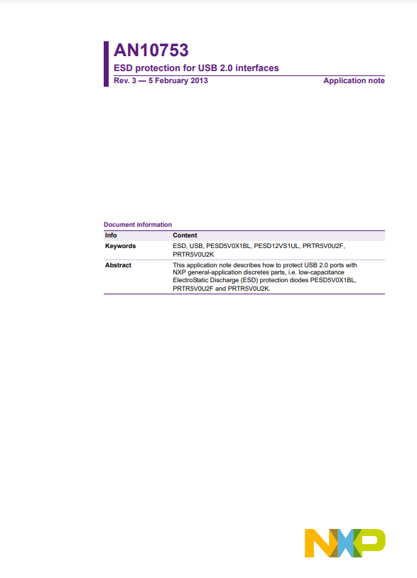 Nexperia ESD Protection for USB 2.0 Interfaces | TTI, Inc.