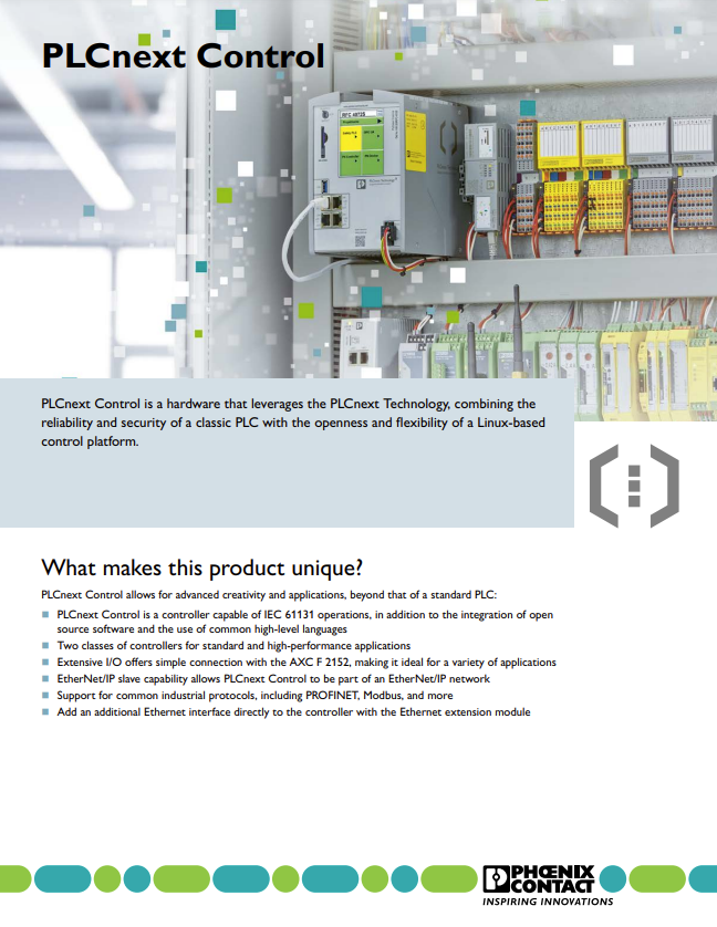 Phoenix Contact PLCnext Control Products Guide | TTI, Inc.