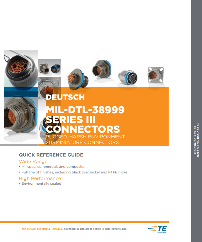 TE Connectivity MIL-DTL-38999 Series III Connectors | TTI, Inc.