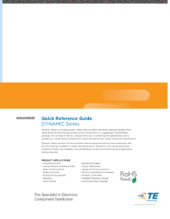 TE Connectivity - Reference Guide DYNAMIC Series | TTI, Inc.