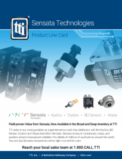 Sensata Line Card | TTI, Inc.