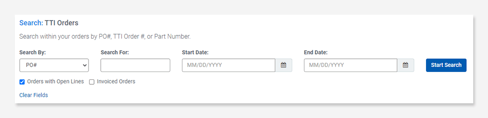 Order Status Help | TTI, Inc.