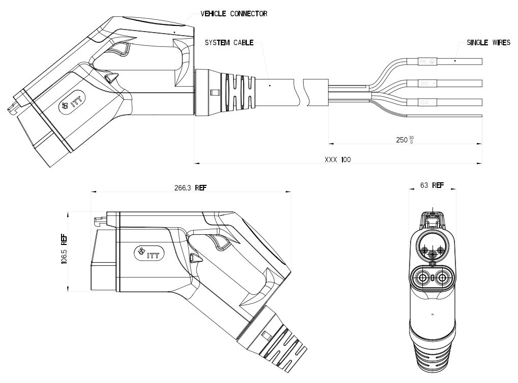 CCS 1 DC Fast Charging Connectors | TTI, Inc.