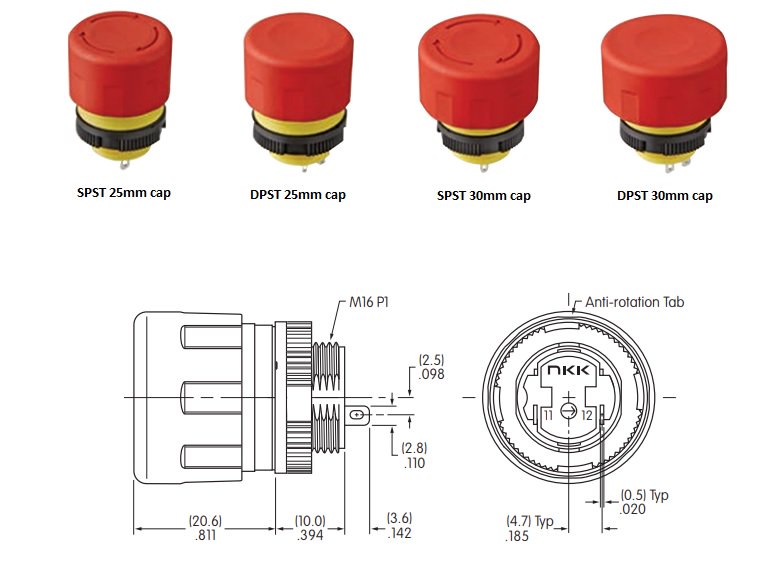 FF01 Series Emergency Stop Switches | TTI, Inc.